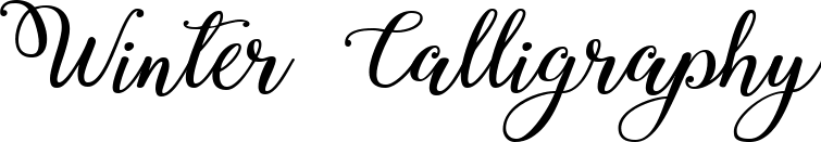 Make a statement with the graceful and flowing Winter Calligraphy font