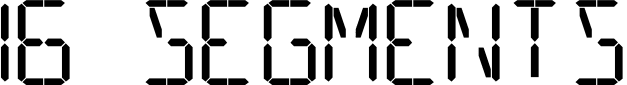 16-Segment Display Font: Vintage Electronics-Inspired Typography