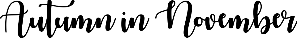 Autumn in November Font :: Fun Script Font