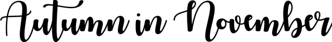 Autumn in November Font :: Fun Script Font