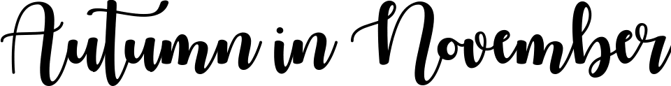 Autumn in November Font :: Fun Script Font