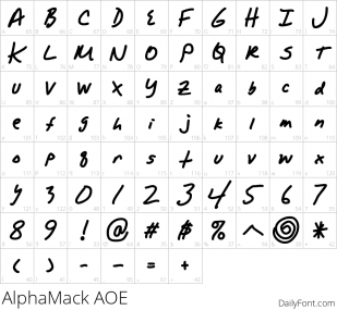 Download AlphaMack AOE at DailyFont.com