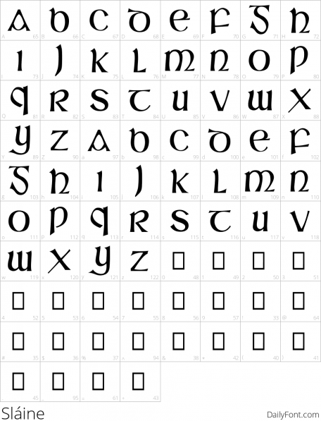Sláine by James Shields at DailyFont.com
