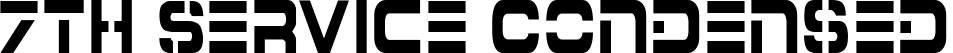 7th Service Expanded Italic by Daniel Zadorozny at DailyFont.com