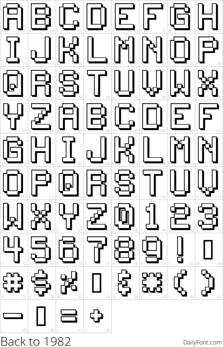 Back to 1982 by Jakob Fischer at DailyFont.com