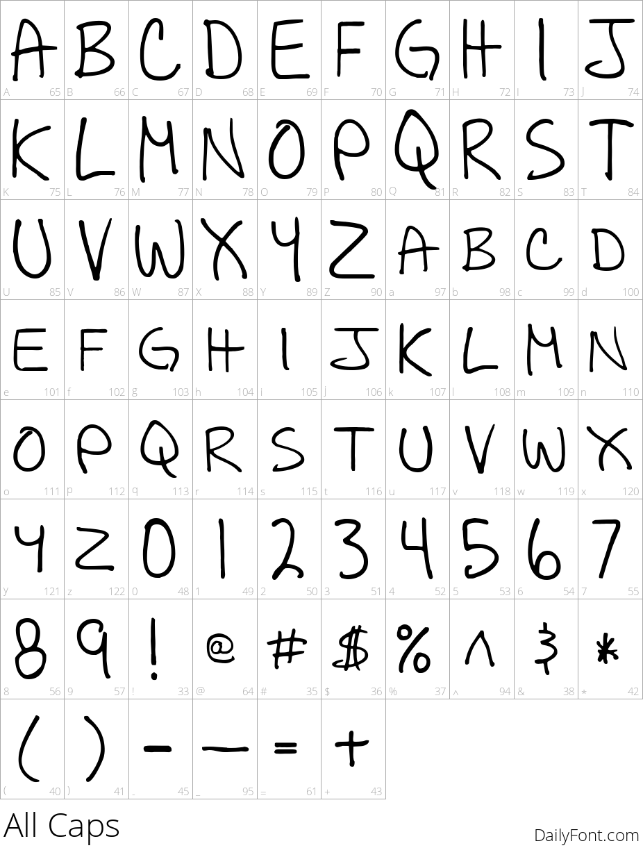 Download All Caps at DailyFont.com