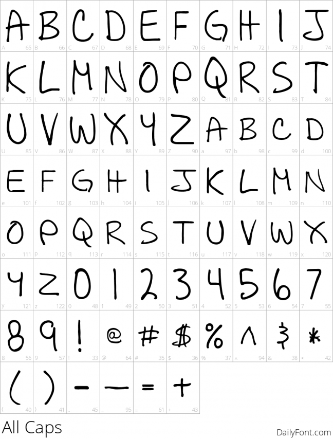 Download All Caps at DailyFont.com