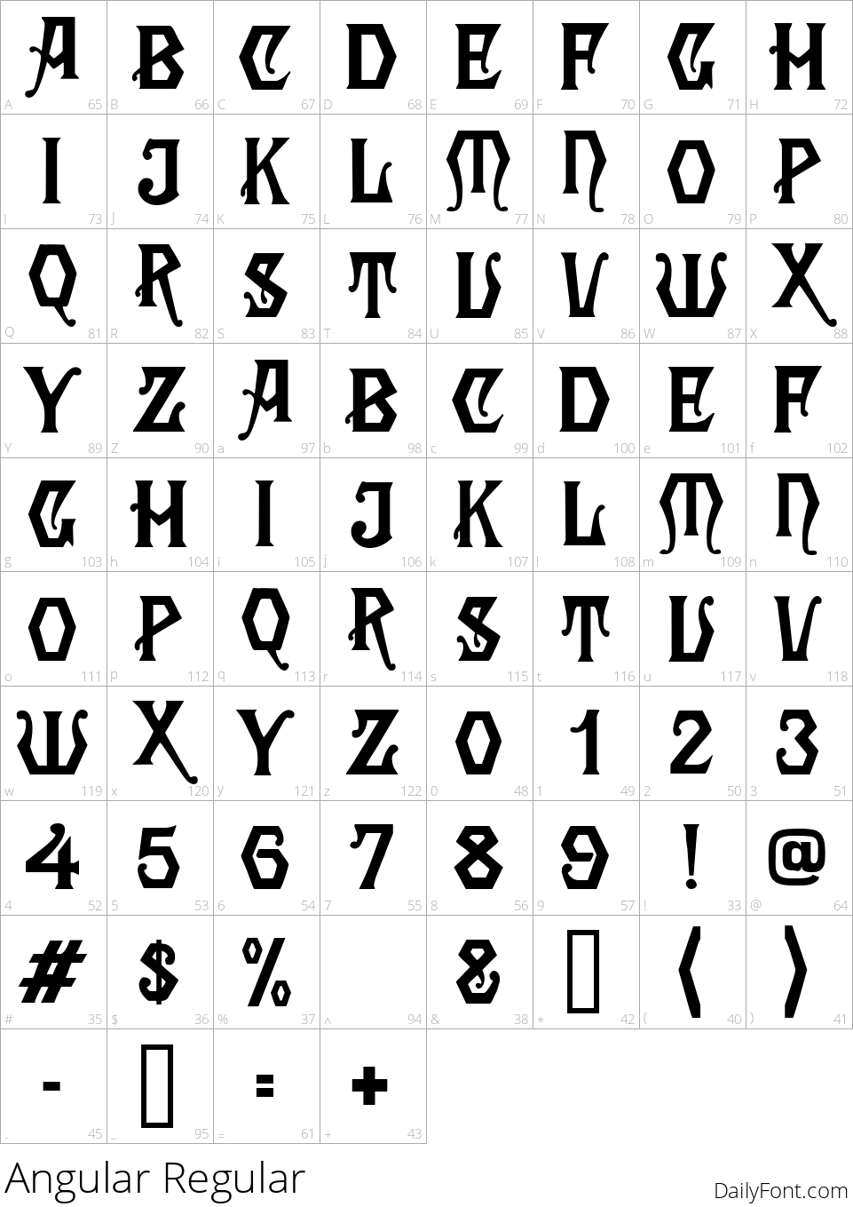 Download Angular Regular at DailyFont.com