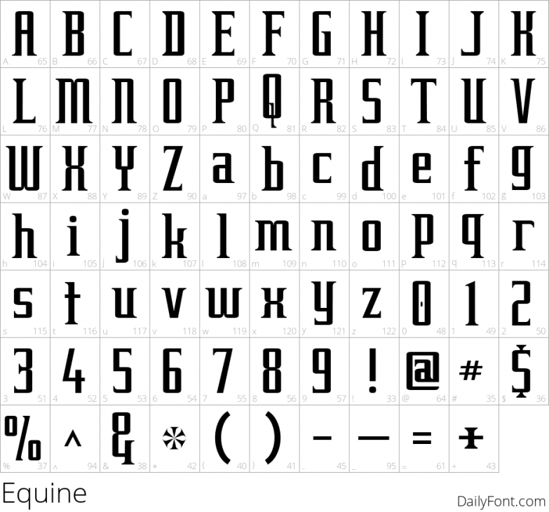 Equine by Graham Meade at DailyFont.com