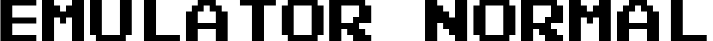 Emulator Normal by Neale Davidson at DailyFont.com