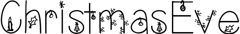Download ChristmasEve at DailyFont.com