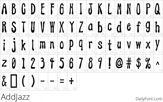 AddJazz by Atushi Aoki at DailyFont.com