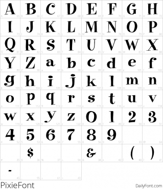 PixieFont by David Rakowski at DailyFont.com