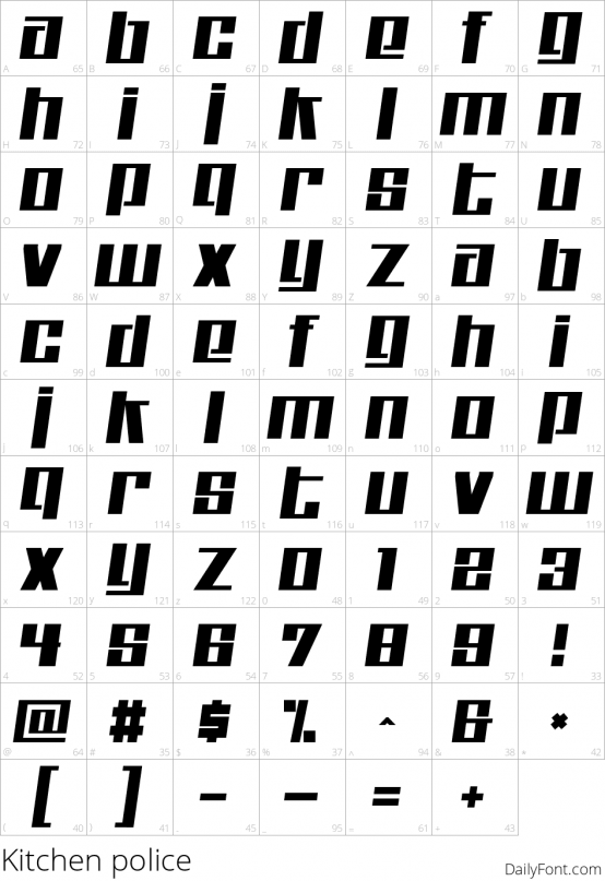 Kitchen police by Jakob Fischer at DailyFont.com