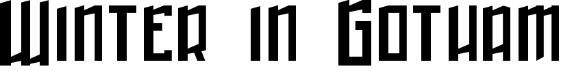 Download Winter in Gotham at DailyFont.com