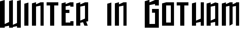 Download Winter in Gotham at DailyFont.com