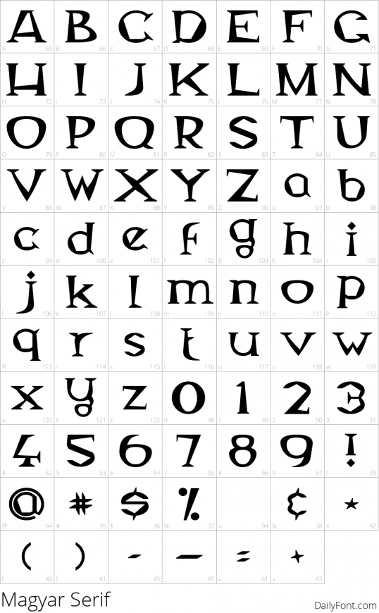 Download Magyar Serif at DailyFont.com