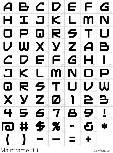Mainframe BB by Nate Piekos at DailyFont.com