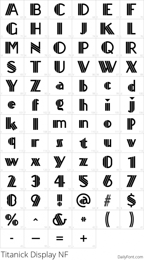 Titanick Display NF by Nick's Fonts at DailyFont.com