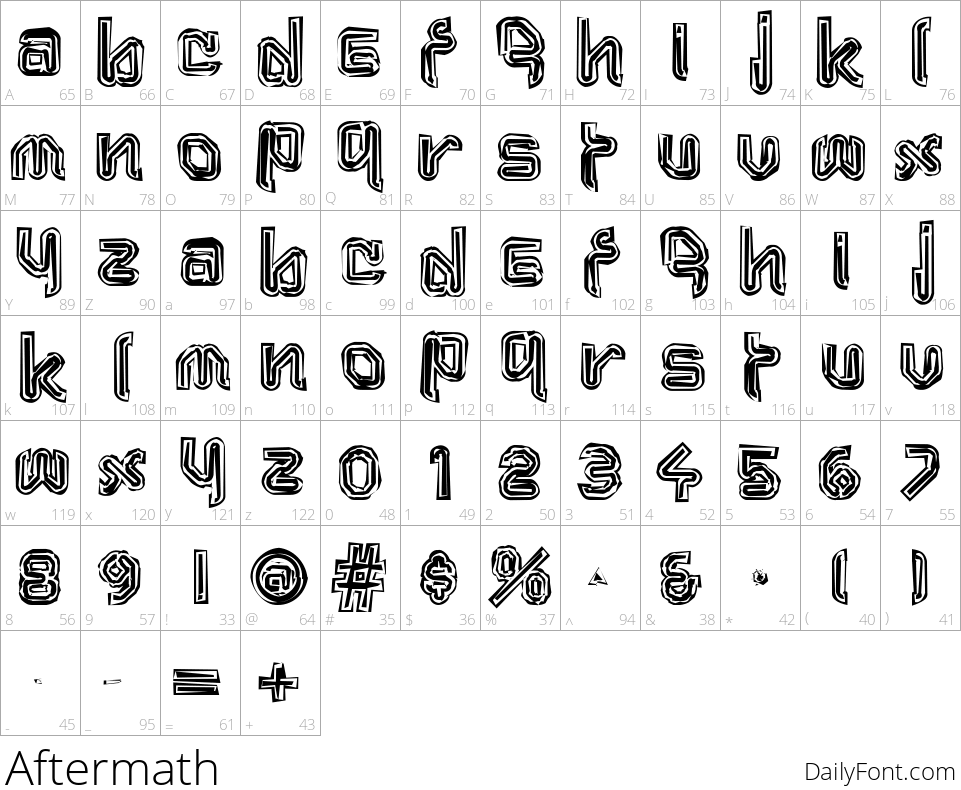 Download Aftermath at DailyFont.com