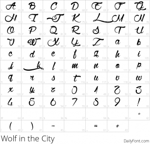 Download Wolf in the City at DailyFont.com
