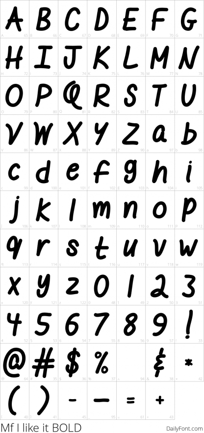 I Like it Bold by Misti's Fonts :: Download at DailyFont.com