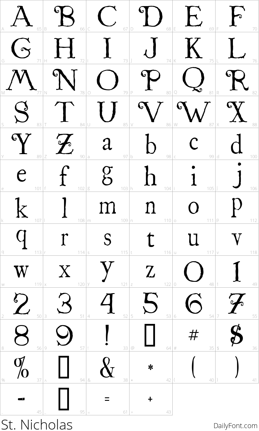 Download St. Nicholas at DailyFont.com