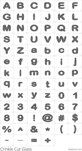 Download Crinkle Cut Glass at DailyFont.com