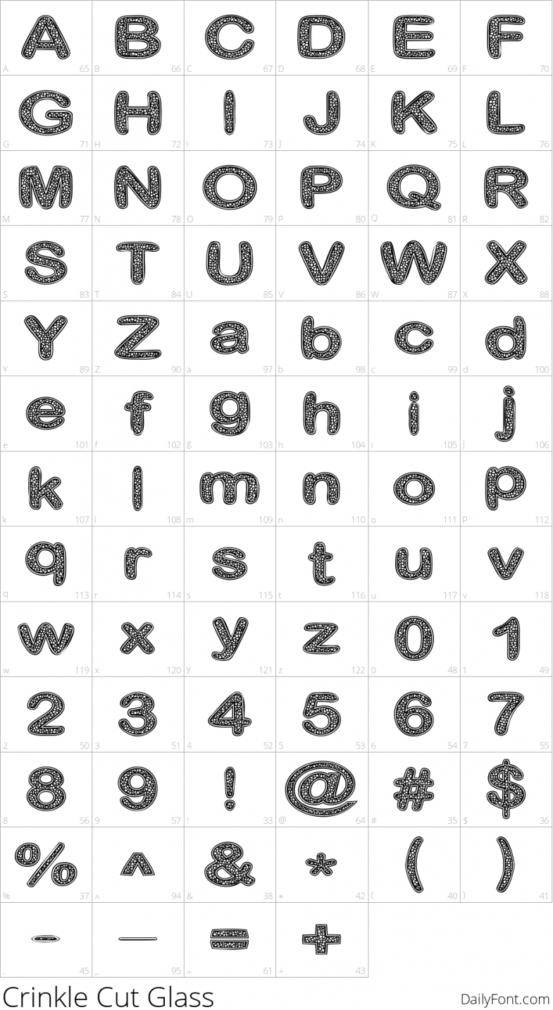 Download Crinkle Cut Glass at DailyFont.com