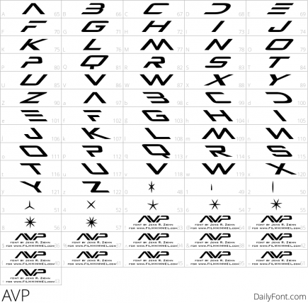 AVP by Jens R. Ziehn at DailyFont.com