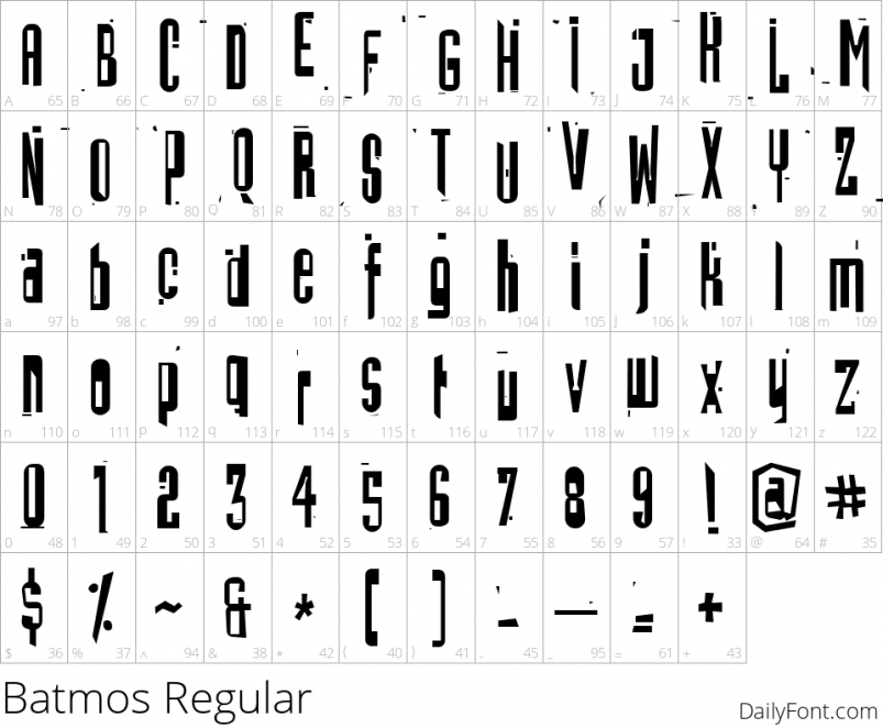 Batmos Regular by Jesper Birk at DailyFont.com