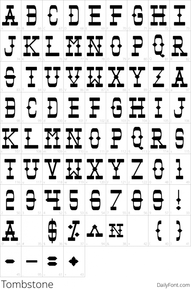 Tombstone Western Font by Iconian Fonts :: Download at DailyFont.com