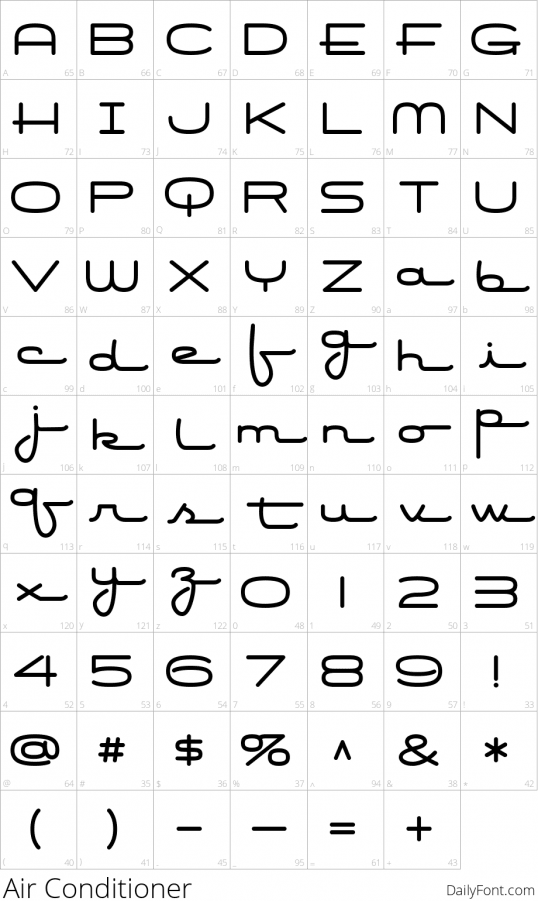 Air Conditioner by Font Diner at DailyFont.com