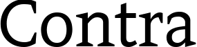 Contra by Fredrick Nader at DailyFont.com
