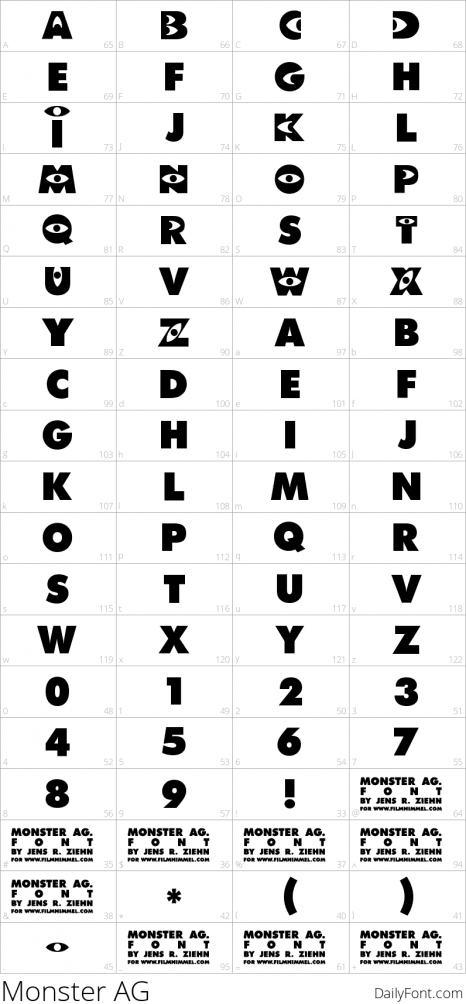 Monsters Inc Font :: Monster AG by Jens R Ziehn :: DailyFont.com