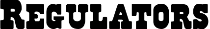 Regulators Outline by Iconian Fonts at DailyFont.com