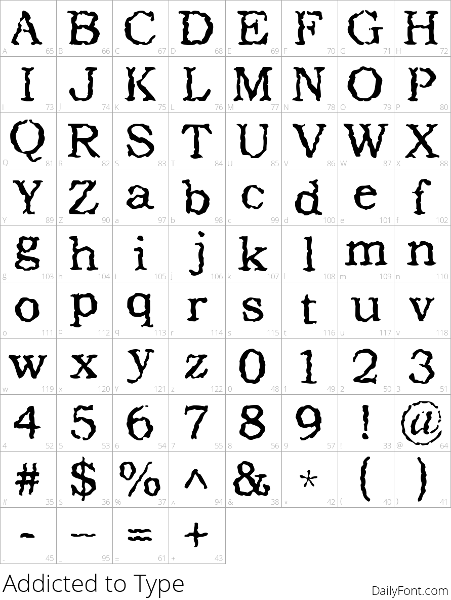 Download Addicted to Type at DailyFont.com