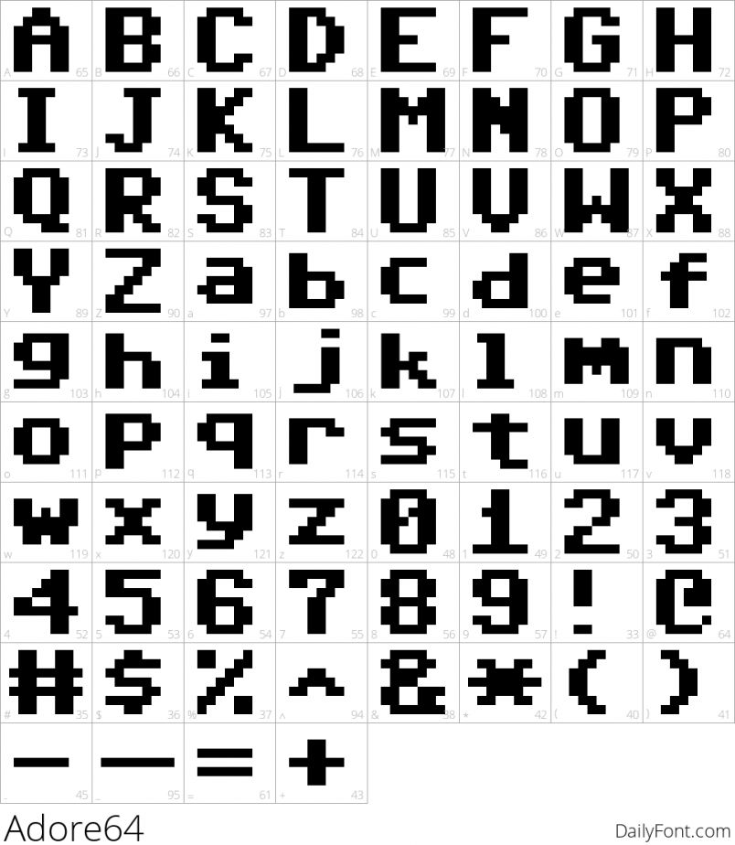 Adore64 by Freaky Fonts at DailyFont.com