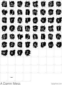 Download A Damn Mess at DailyFont.com