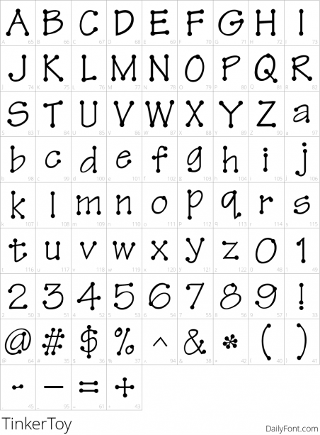 Download TinkerToy at DailyFont.com
