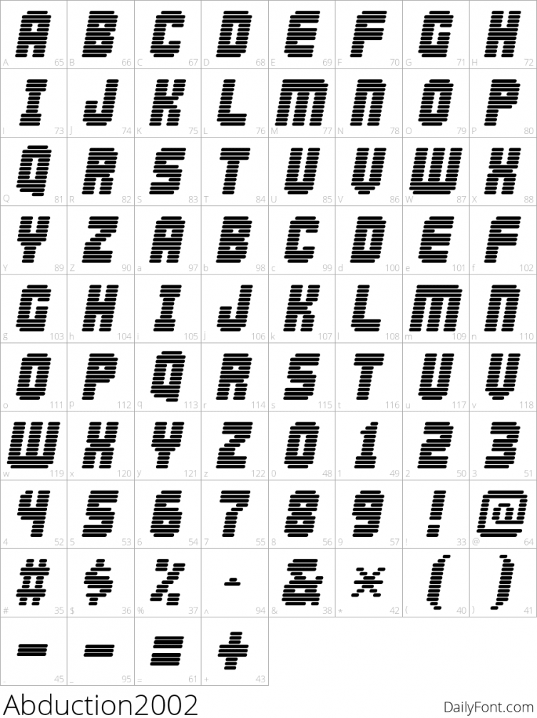 Abduction2002 by Jakob Fischer at DailyFont.com