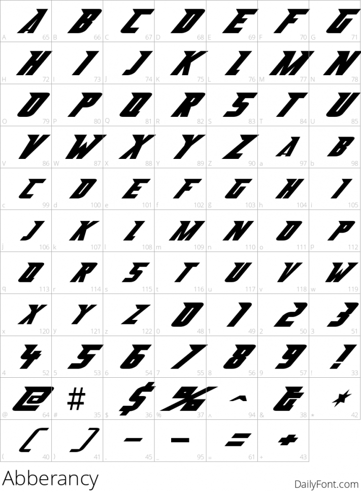 Abberancy by Ray Larabie at DailyFont.com