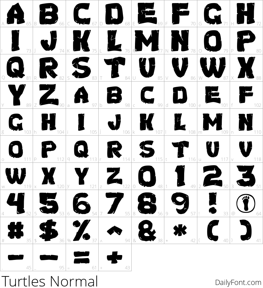 Turtles Normal by Neale Davidson at DailyFont.com