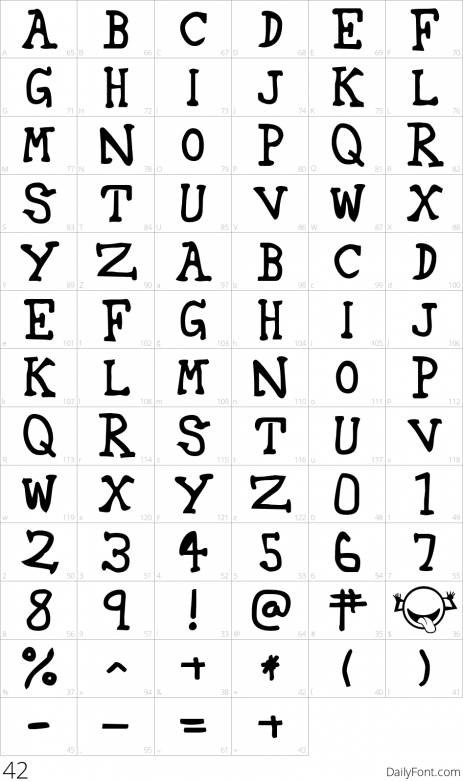 42 by Dale Thorpe at DailyFont.com