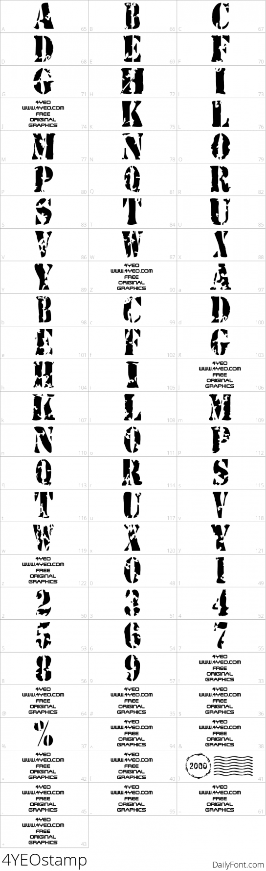 4YEOstamp by 4YEO at DailyFont.com