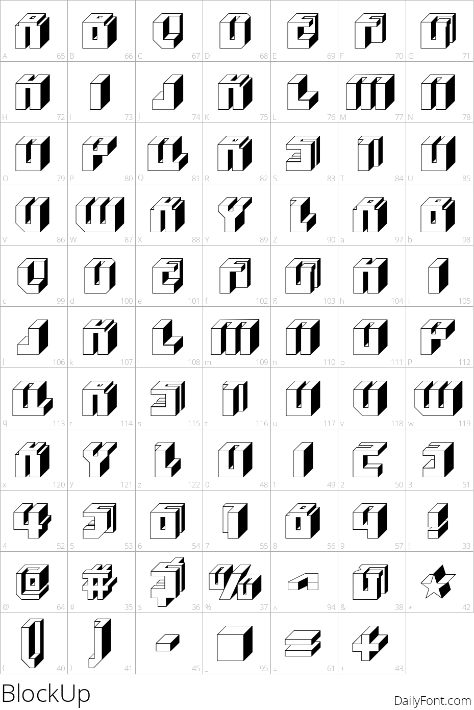 Block Up by Harold Lohner at DailyFont.com