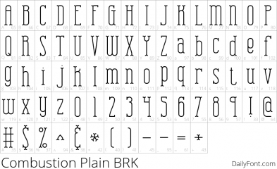Combustion BRK by Brian Kent at DailyFont.com