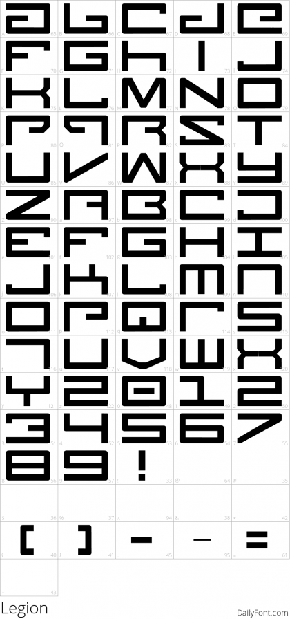 Legion by Iconian Fonts at DailyFont.com