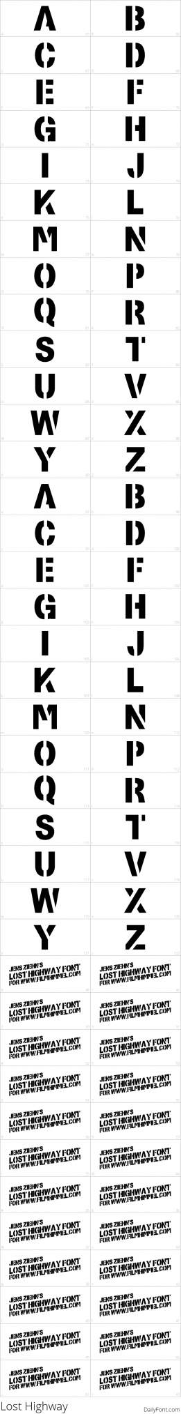 Lost Highway by Jens R. Ziehn at DailyFont.com